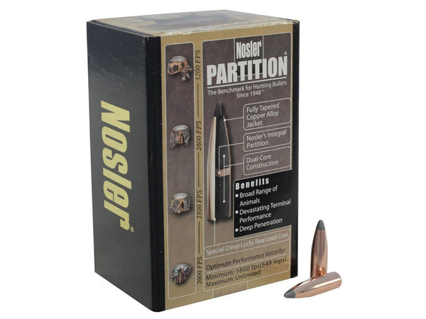 Nosler Partition Bullets 243 Caliber, 6mm (243 Diameter) 85 Grain Spit – Rebel Gun Works