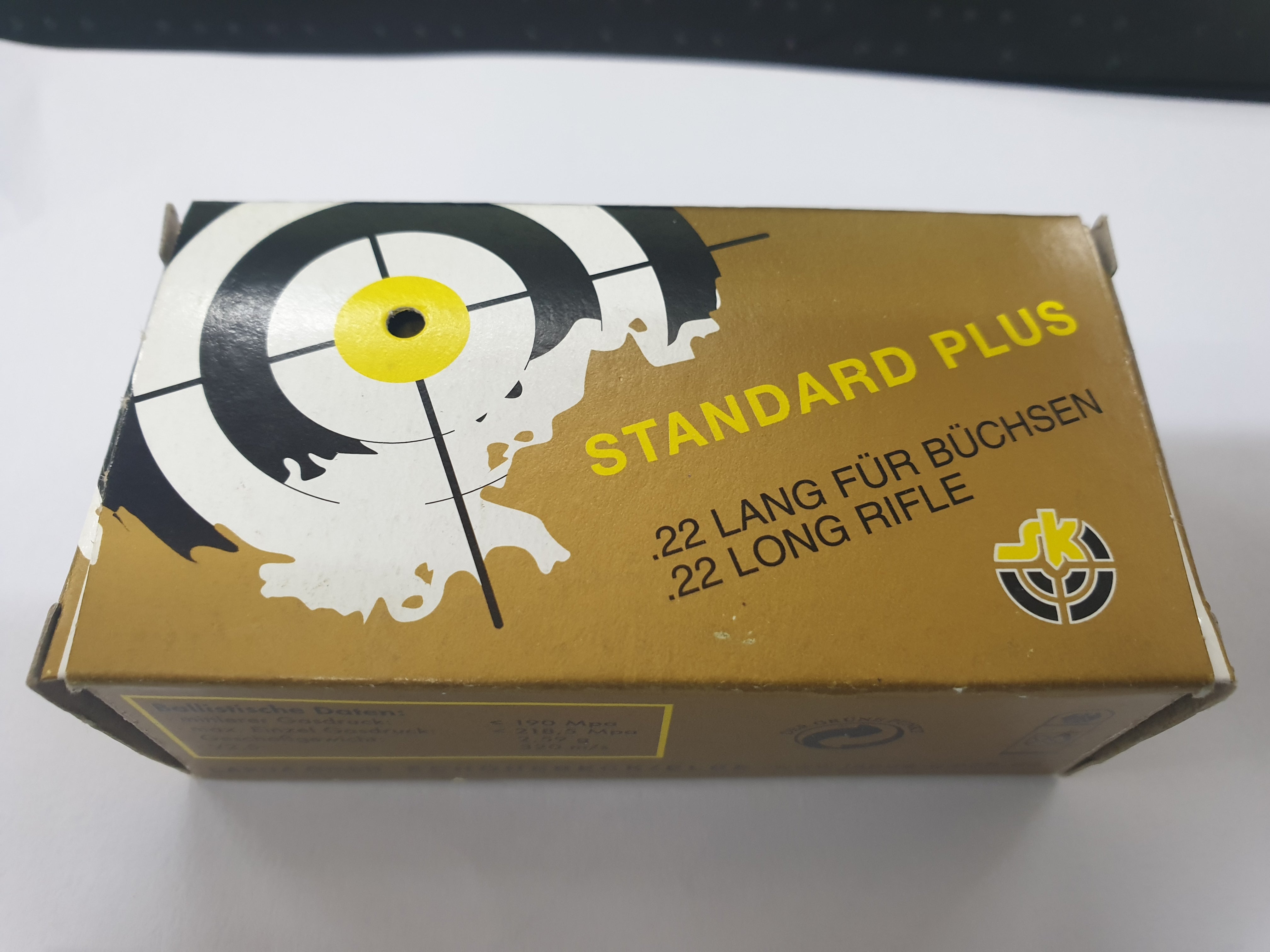 SK Standard Plus Ammunition 22 Long Rifle (22LR) 40 Grain Solid Point ...