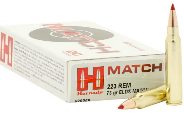 Hornady Match Ammunition 223 Remington 72 Grain ELD-Match (20pk ...