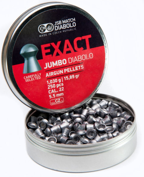 JSB Exact Jumbo Diabolo 22 Cal Air Pellets 15.89gr / 1,03g (250pk ...