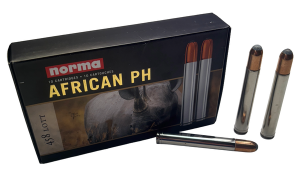Norma African PH Ammunition 458 Lott 550 Grain Woodleigh RNSN (10pk ...