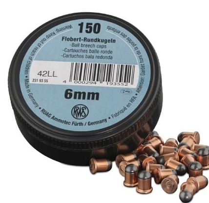 RWS Ammunition 6mm Flobert Ball / .22 BB Cap (100pk) – Rebel Gun Works