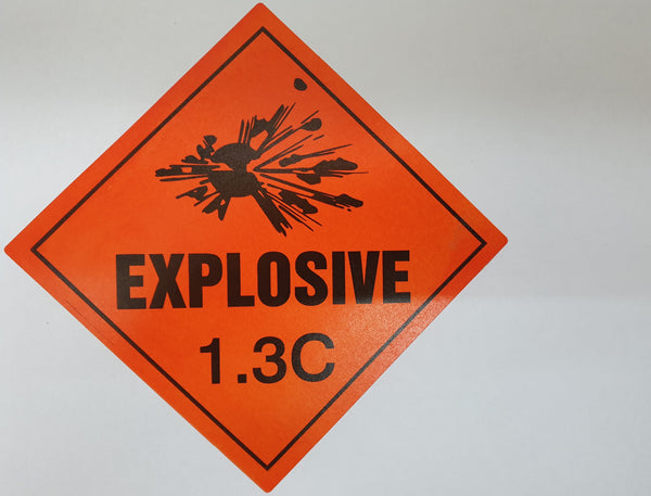 Explosive 1.3C Label / Sticker for Smokeless Powder Magazine (NOT Blac ...