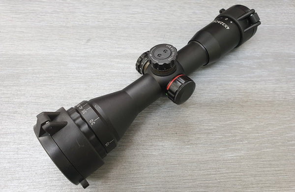 Nykron Compact 4x32 Adjustable Objective Illuminated Mil Dot Reticle R ...