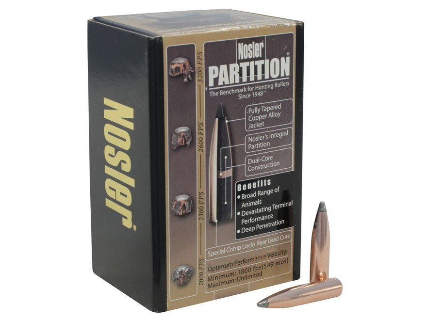 Nosler Partition Bullets 264 Caliber, 6.5mm (264 Diameter) 140 Grain S ...