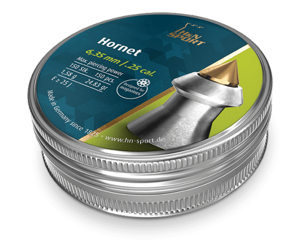 H&N Hornet 25 Cal Air Pellets 1.43g / 22.07gr (150pk) (2423) – Rebel ...
