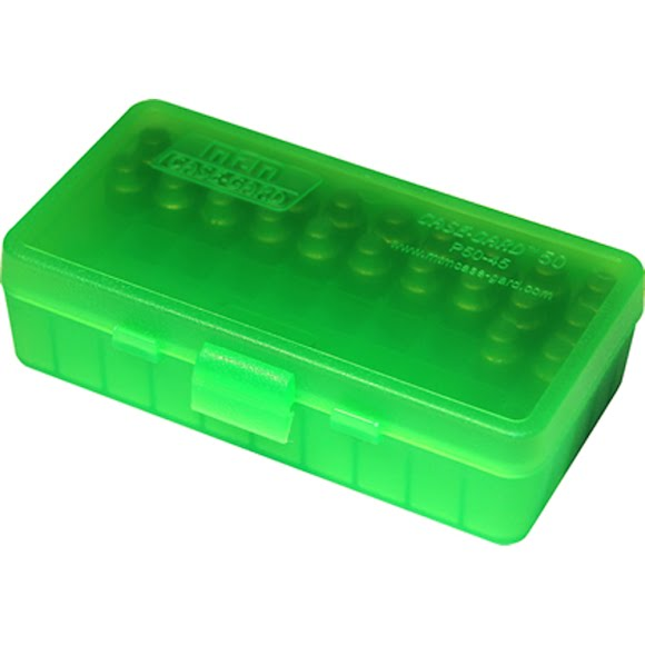 MTM Pistol Ammo Box 50 Round Flip-Top 44 Mag 45 Colt Green/Black ...